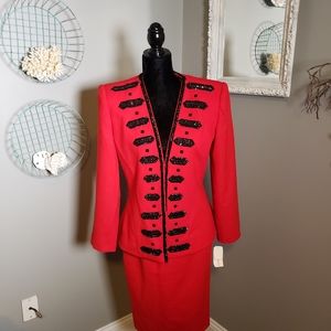 Vintage | Other | Vintage Oleg Cassini Wool Red Suit Nos | Poshmark